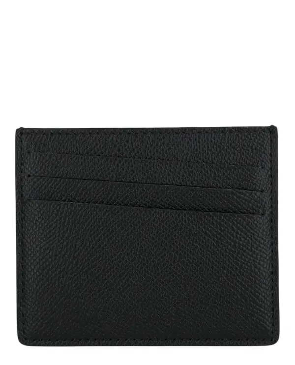 MAISON MARGIELA Stitched Leather Card Holder - Black