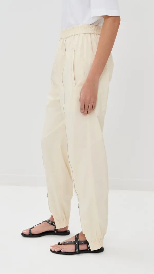 Tibi Nylon Zipper Joggers