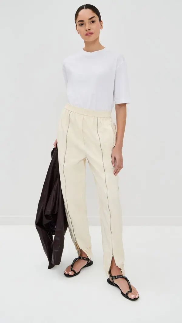 Tibi Nylon Zipper Joggers
