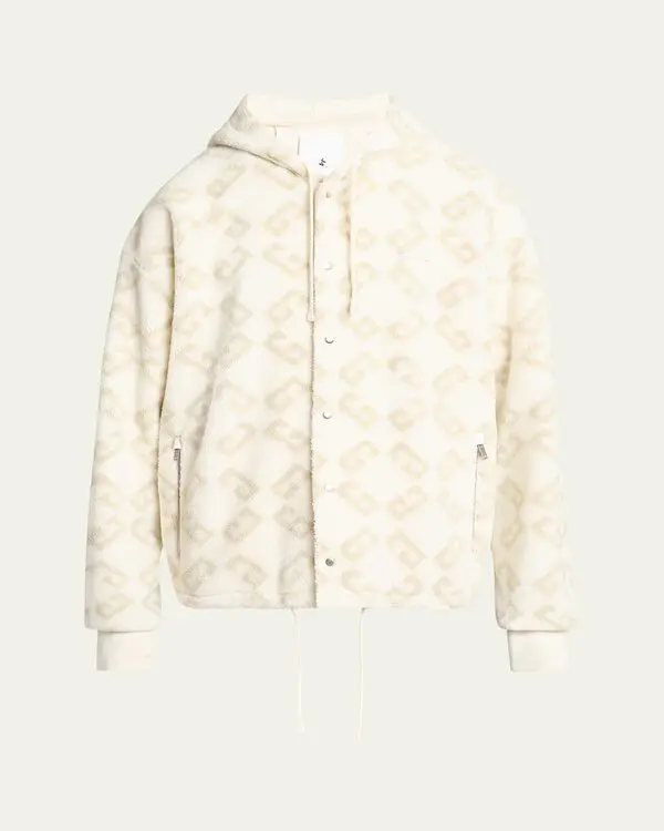 Givenchy 4g Fleece Hooded Jacket - Natural