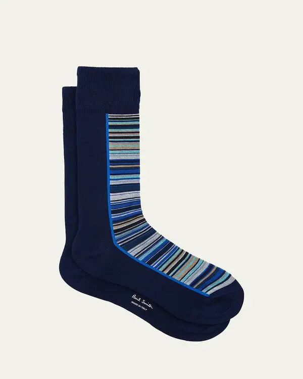 Paul Smith Signature Stripe Crew Socks - Navy