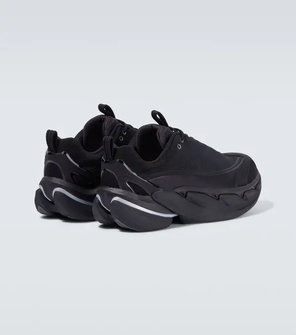 Hoka One One Elevon X Leather-trimmed Sneakers - Black