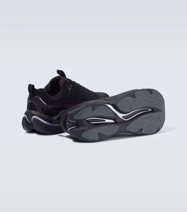 Hoka One One Elevon X Leather-trimmed Sneakers - Black