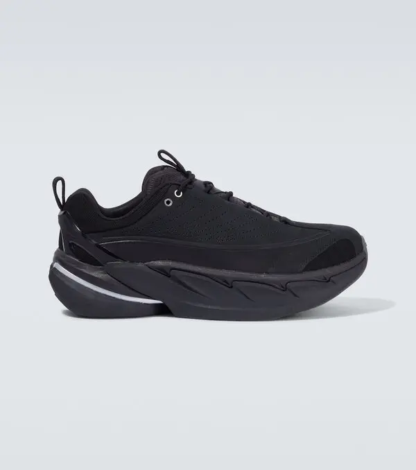 Hoka One One Elevon X Leather-trimmed Sneakers - Black