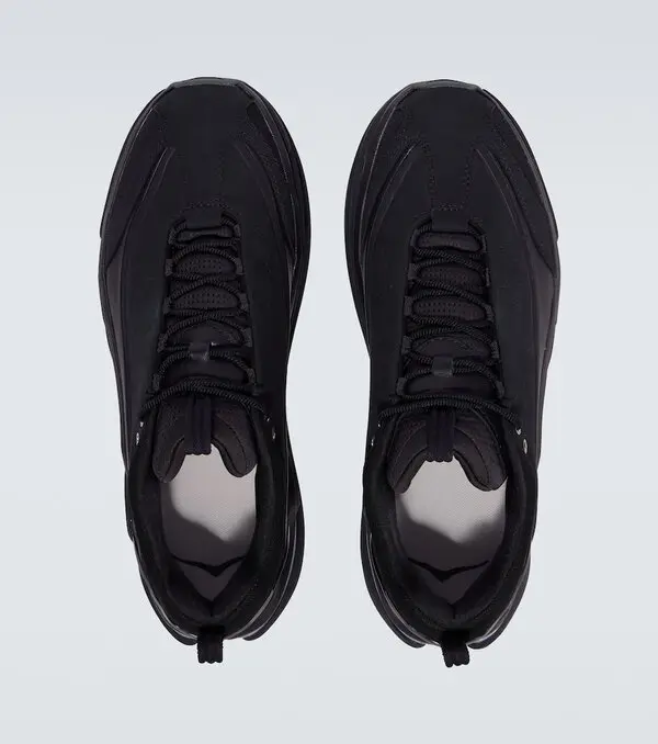 Hoka One One Elevon X Leather-trimmed Sneakers - Black