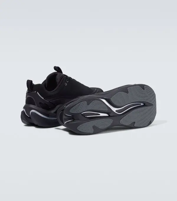 Hoka One One Elevon X Leather-trimmed Sneakers - Black