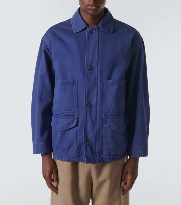 The Row Josha Cotton Twill Field Jacket - Blue | Editorialist