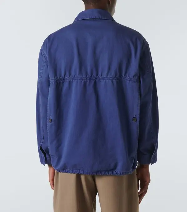 The Row Josha Cotton Twill Field Jacket - Blue | Editorialist