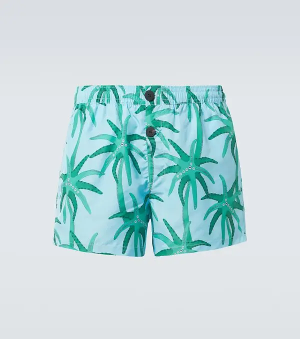 Jacquemus Puntini Printed Swim Trunks - Blue