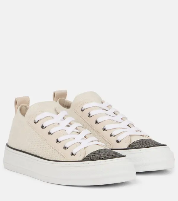 Brunello Cucinelli Monili Low-top Sneakers - Beige