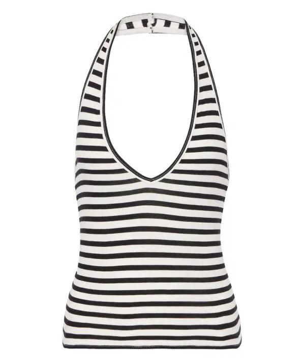 NILI LOTAN Britt Halterneck Top - White
