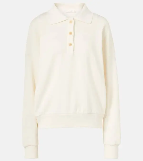 THE ROW Corzas Cotton And Cashmere Polo Sweater - White
