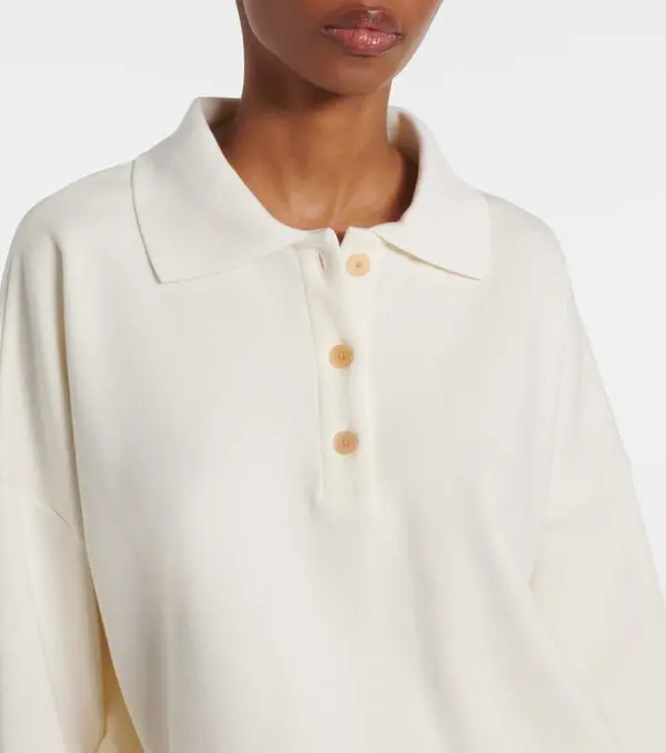 THE ROW Corzas Cotton And Cashmere Polo Sweater - White