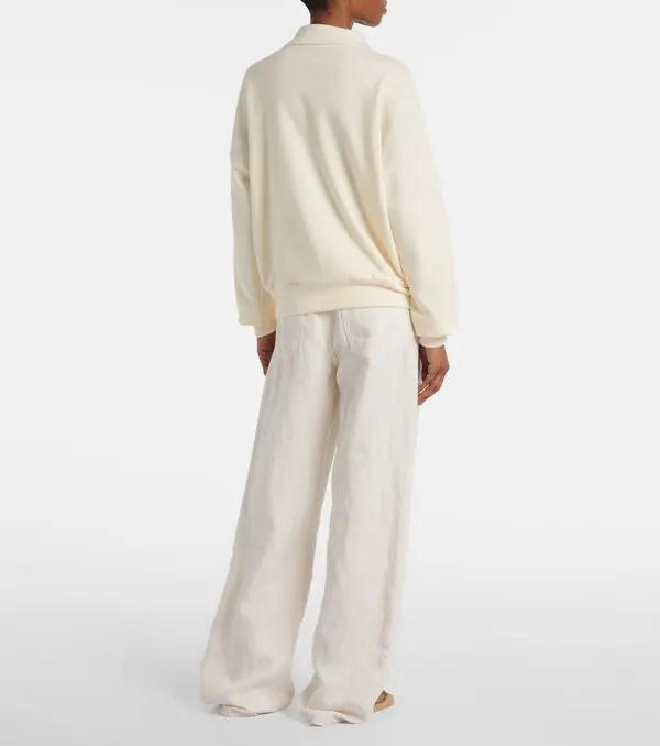 THE ROW Corzas Cotton And Cashmere Polo Sweater - White