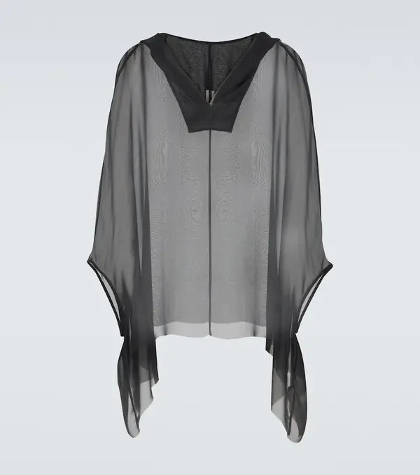 Rick Owens Hooded Silk Top