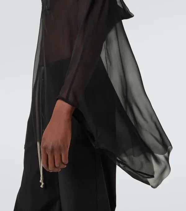 Rick Owens Hooded Silk Top