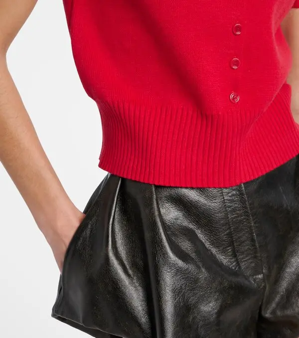 Magda Butrym Cropped Cotton-blend Sweater