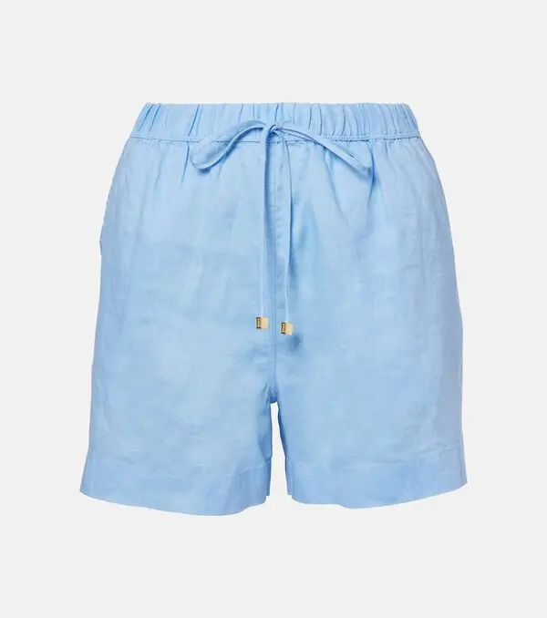 Heidi Klein Linen Shorts - Blue