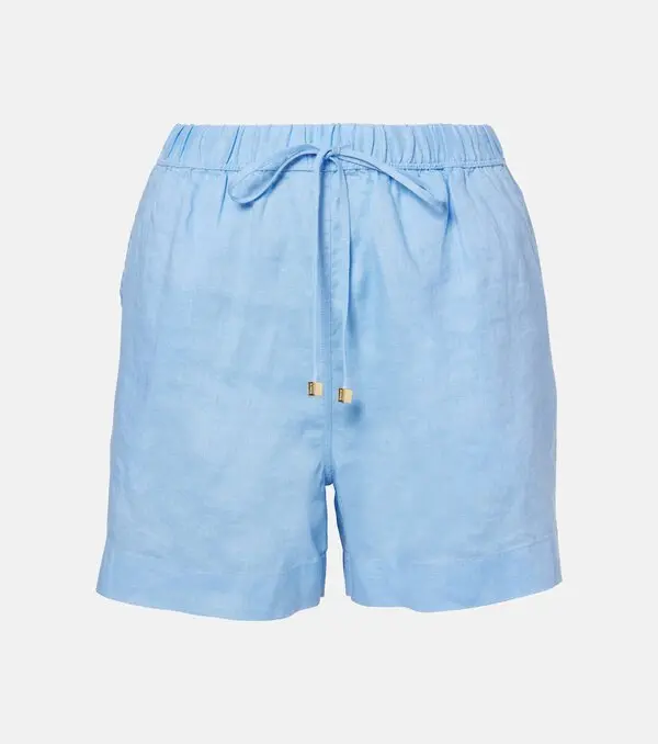 Heidi Klein Linen Shorts - Blue