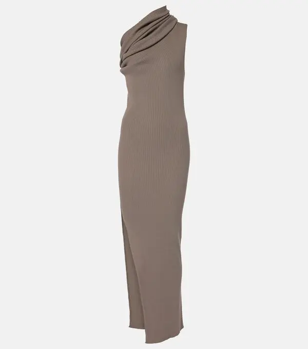 Rick Owens One-shoulder Maxi Dress - Brown