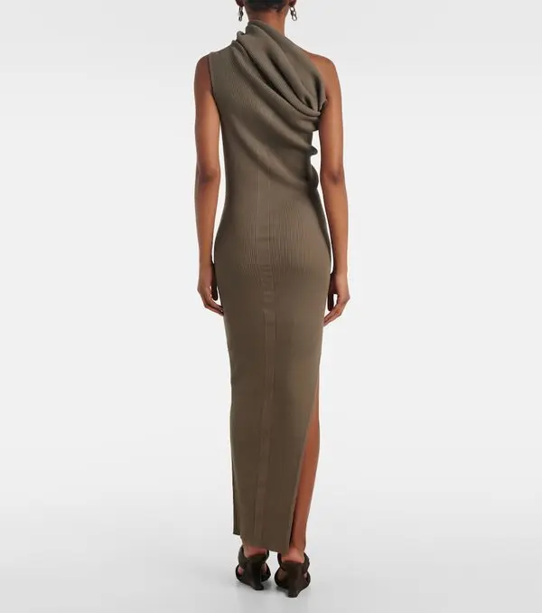 Rick Owens One-shoulder Maxi Dress - Brown