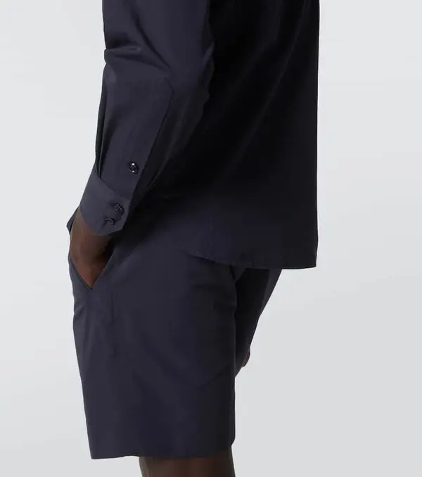TOM FORD Cotton And Silk Poplin Shirt - Blue