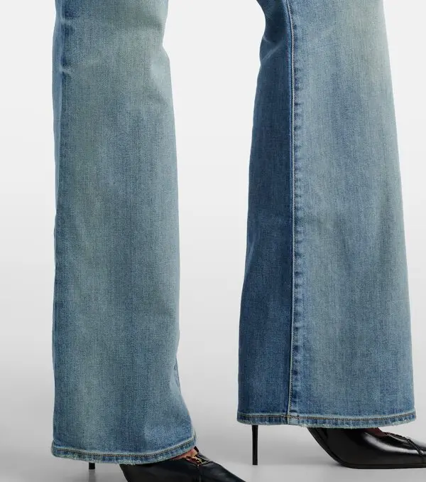 NILI LOTAN Celia Mid-rise Flare Jeans - Blue