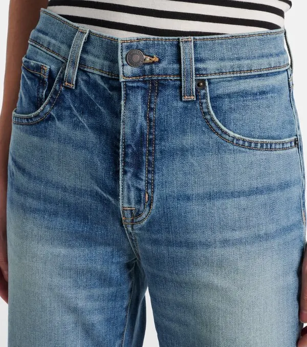 NILI LOTAN Celia Mid-rise Flare Jeans - Blue
