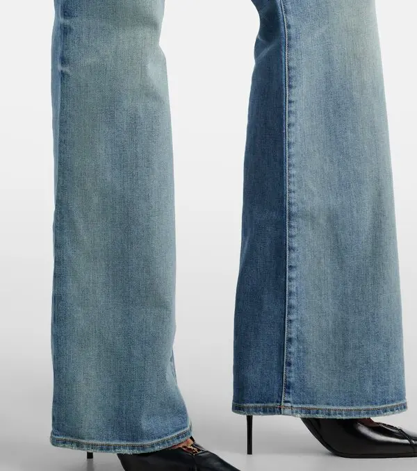 NILI LOTAN Celia Mid-rise Flare Jeans - Blue