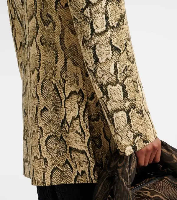 Dries Van Noten Snake-effect Jacquard Blazer