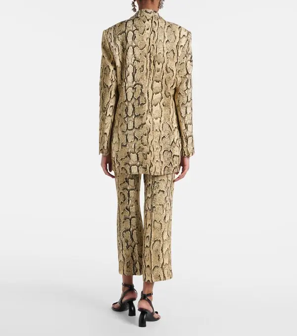 Dries Van Noten Snake-effect Jacquard Blazer