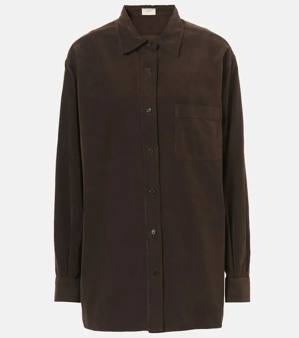 THE ROW Nesson Cotton Shirt - Brown
