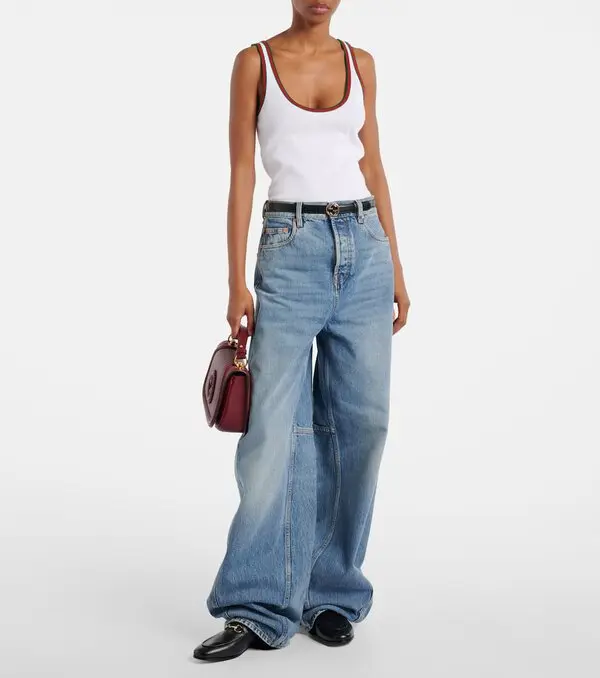 Gucci Low-rise Barrel-leg Jeans
