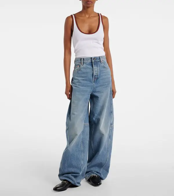 Gucci Low-rise Barrel-leg Jeans