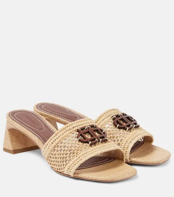 Simkhai Sydney Raffia Mules - Neutrals