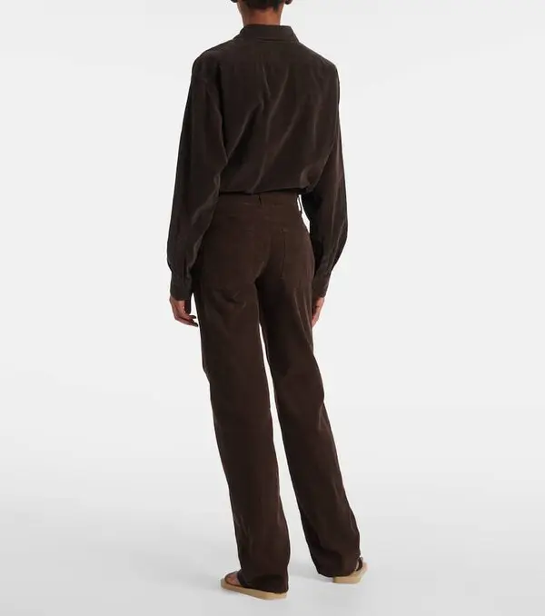 THE ROW Carlyl Straight Pants - Brown