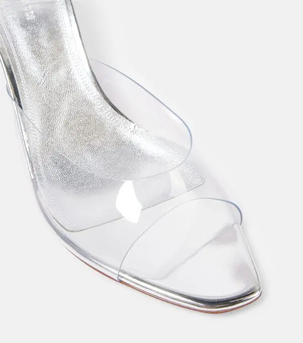 Amina Muaddi Alexa Glass 60 Pvc Mules - Transparent