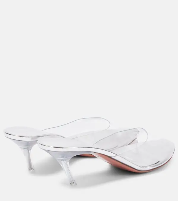 Amina Muaddi Alexa Glass 60 Pvc Mules