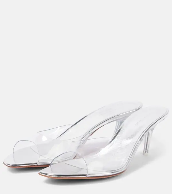 Amina Muaddi Alexa Glass 60 Pvc Mules