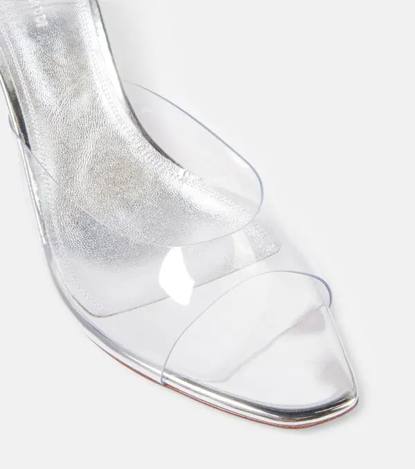 Amina Muaddi Alexa Glass 60 Pvc Mules