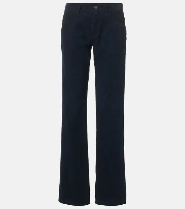 THE ROW Carlyl Cotton Corduroy Slim Pants - Blue