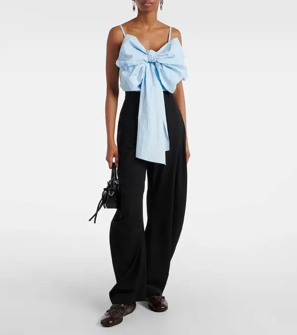 Acne Studios Bow-detail Cotton Top
