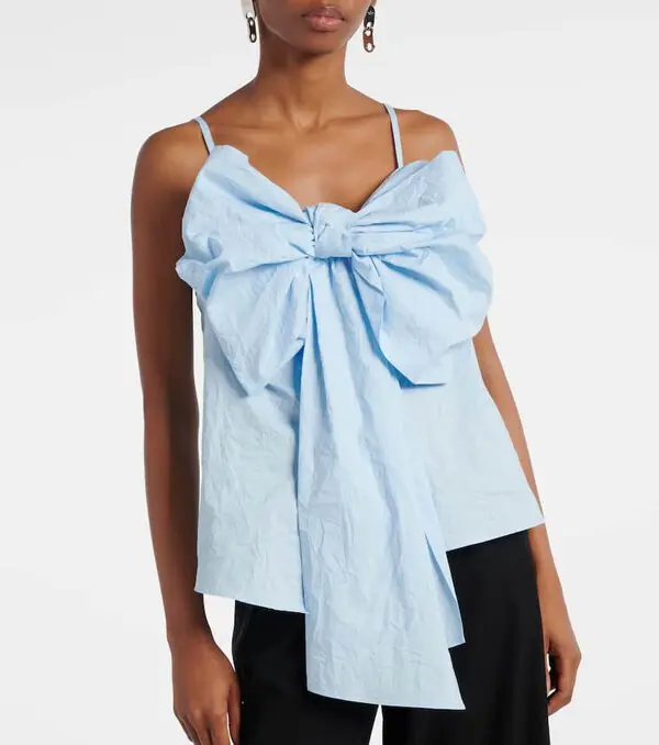 Acne Studios Bow-detail Cotton Top