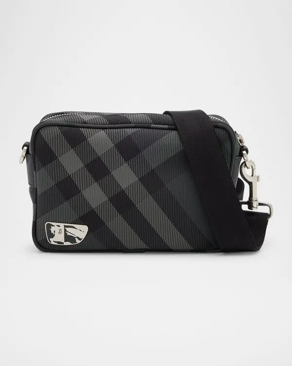 Burberry Heritage Phone Crossbody Bag - Charcoal Check