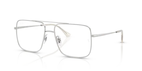 Ray-ban Square Frame Eyeglasses - Silver