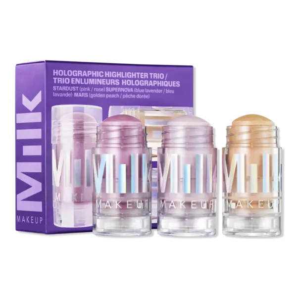 MILK MAKEUP Galactic Glow Holographic Highlighter Trio - One-color