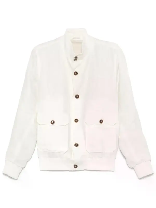 BARBA NAPOLI Linen Jacket - White