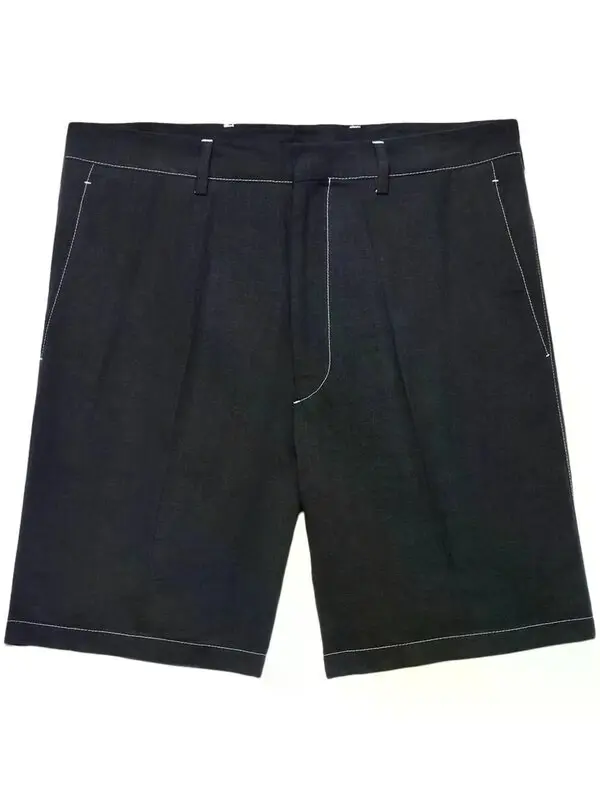 Prada Logo-patch Bermuda Shorts - Black
