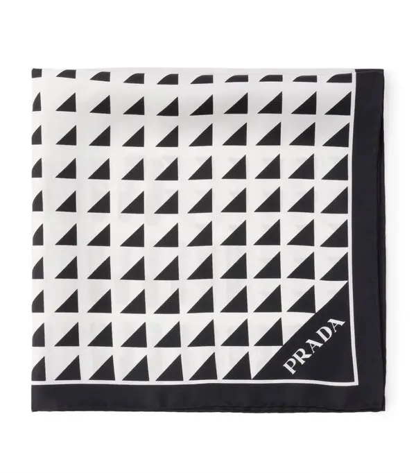 Prada Silk Lipstick Triangle Scarf