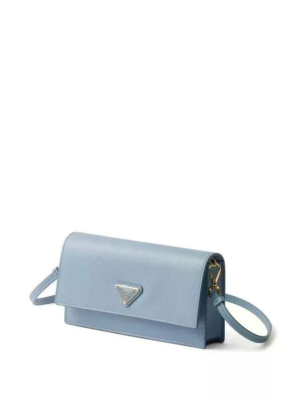 Prada Enamel Triangle Logo Mini-bag - Blue